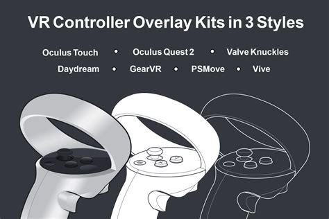 Vr Controller Overlay Kits 3 Styles X7 Controllers 2d Icons Unity