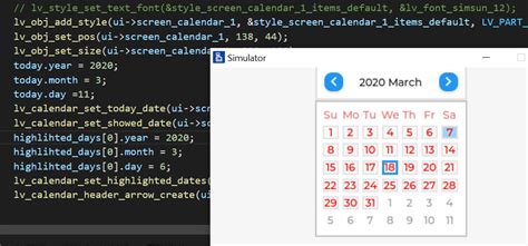 Calendar Issue · Issue 2446 · Lvgllvgl · Github