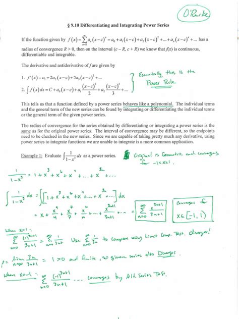 9 10 notes differentiating integrating power series pdf