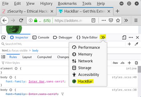 Extensión Hackbar Para Firefox En Kali Linux Barcelona Geeks