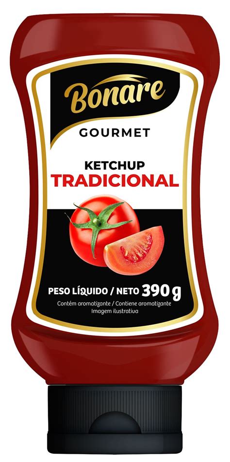 Ketchup Bonare Top Down Gourmet Tradicional 390g Cda Distribuidora
