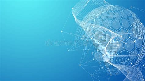 Global Network Connection Concept Big Data Visualization Stock Vector Illustration Of