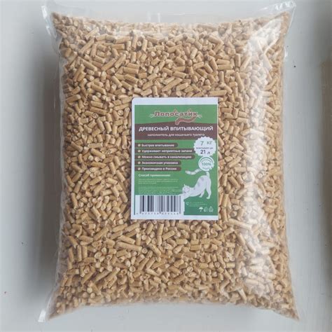 Впитывающий древесный наполнитель Лопосатик 21 литр купить с доставкой по выгодным ценам в