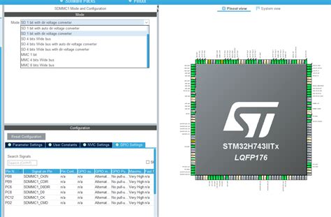re connecting sd card to stm32h743 without level