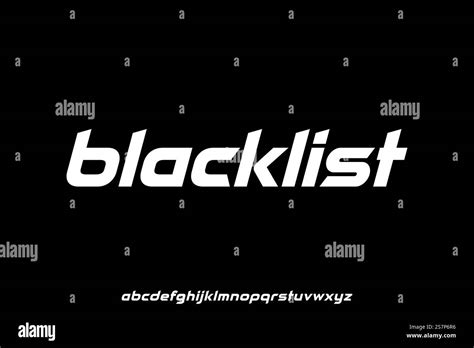 Bold Modern Futuristic Display Font Vector In Slant Style Stock Vector Image And Art Alamy