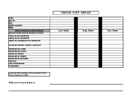 Descargar Check List En Excel Usan Imagesformato De Checklist