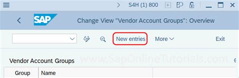 define vendor account groups in sap s4 hana sap tutorial