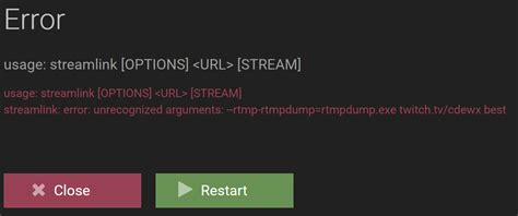 does twitch gui 2 0 not support streamlink 3 1 1 any 3 x