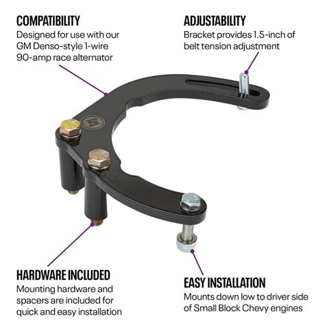 Low Mount Alternator Bracket For Mini Race Alternator Sbc