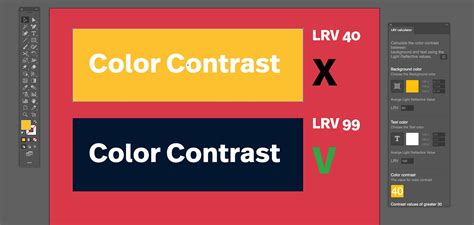 light reflectance value contrast calculator