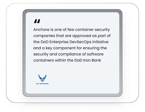 DevSecOps For DoD Software Factories Anchore