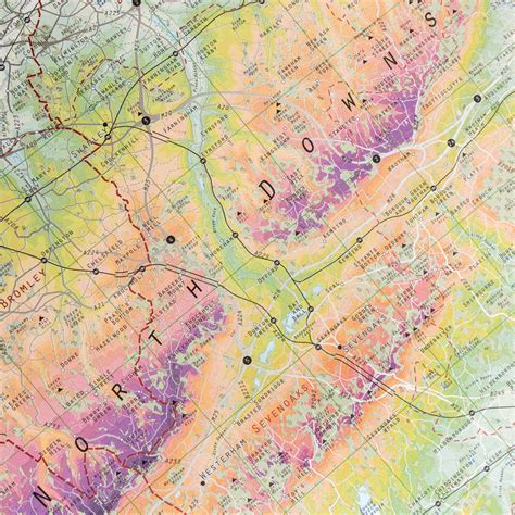 Kent County Wall Map The Future Mapping Company