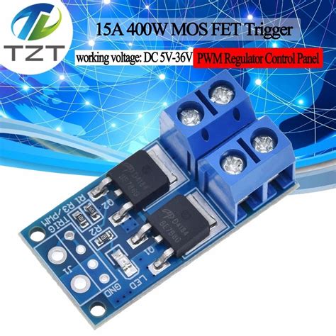 15a 400w mos fet trigger switch drive module dc 5v 36v pwm regulator control panel motor control