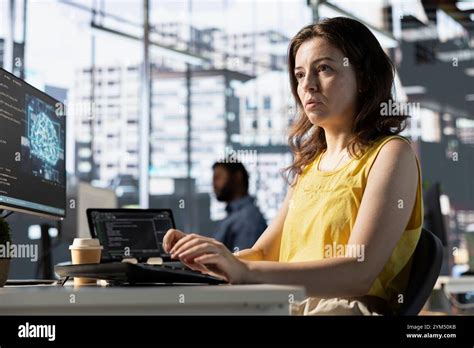 Programmer Developing Artificial Intelligence Machine Learning Apis