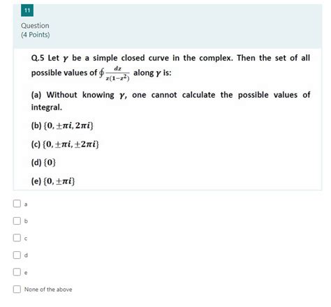 solved 11 question 4 points q 5 let y be a simple closed