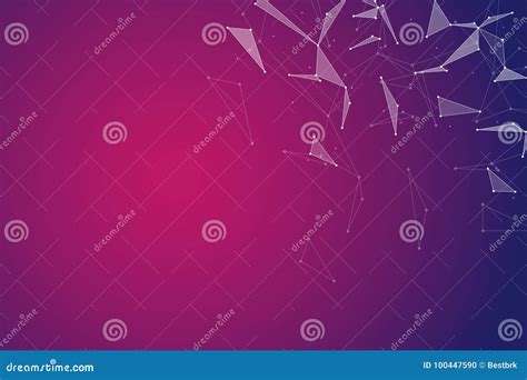 Structure Of Molecular Particles And Atom Polygonal Abstract Background Technology And Science