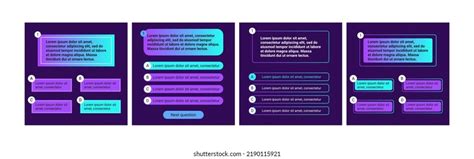 Quiz Test Template Ui Design Vector Stock Vector Royalty Free