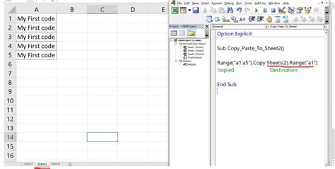 how to copy and paste data in different sheet with vba