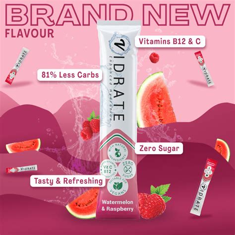 Watermelon And Raspberry Hydration With Vitamins And Electrolytes Vidrate™