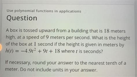 Solved Use Polynomial Functions In Applications Question A Chegg Com