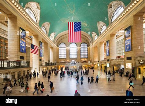 The Ceiling Of The Grand Central Terminal In New York Hi Res Stock