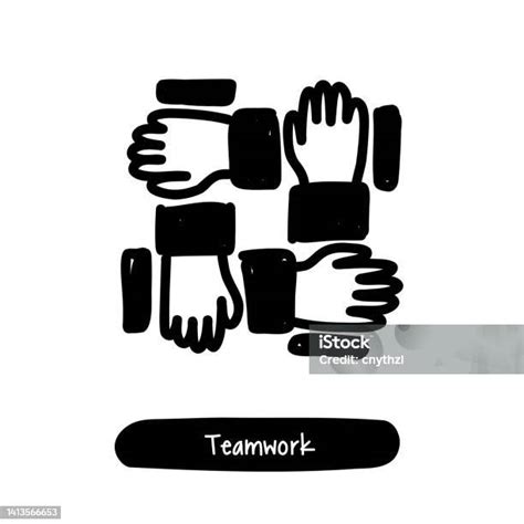 팀워크 아이콘입니다 트렌디 스타일 벡터 일러스트 레이 션 심볼 0명에 대한 스톡 벡터 아트 및 기타 이미지 0명 개념