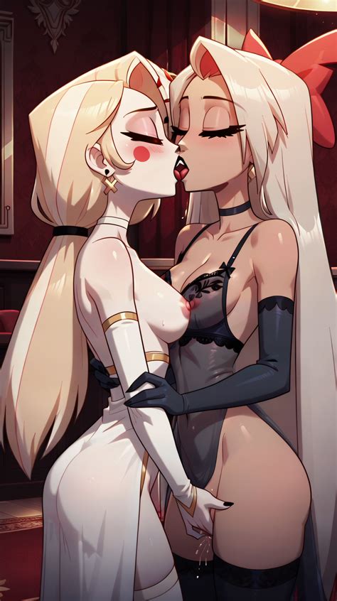 Rule 34 Ai Generated Blonde Hair Charlie Morningstar Hazbin Hotel Hazbin Hotel Kissing