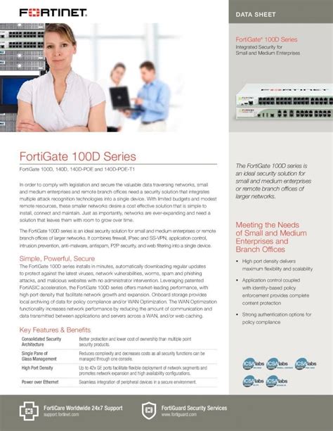 PDF FortiGate 100D Series FORTINET GlobalGatefortinet Globalgate Com Ar Pdfs FortiGate