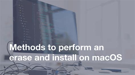 methods to perform an erase and install on macos datajar