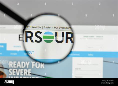 Milan Italy August 10 2017 Eversource Energy Logo On The Website