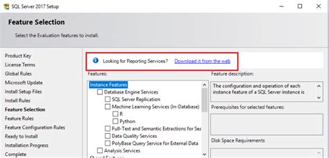 sql server 2017 not installing sql server reporting services · issue