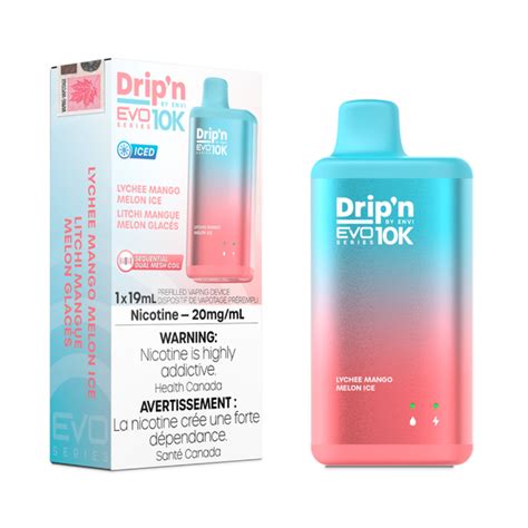 Dripn Evo 10k Disposable Lychee Mango Melon Ice Leftys Cannabis Dispensary