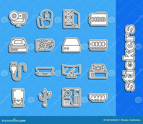 Set Optical Disc Drive Uninterruptible Power Supply Motherboard Digital Chip And Computer