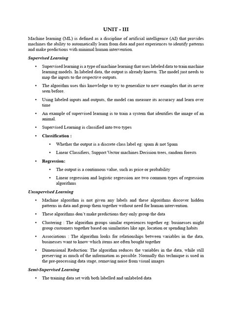 UNIT-III | PDF | Regression Analysis | Support Vector Machine