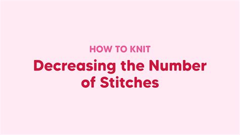 How To Decrease Stitches Skappel Oslo