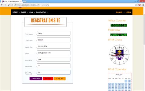 Mini Project Uitm E Class Reservation 2 0 Lucky Programmer