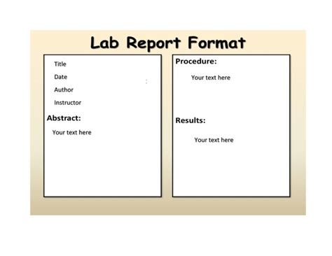 Lab Report Templates Format Examples ᐅ TemplateLab