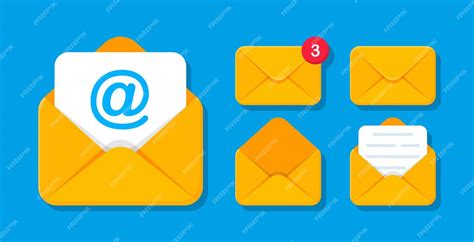 Conjunto De Sobres Para Correo Y Correo Electrónico Sobre Abierto Y