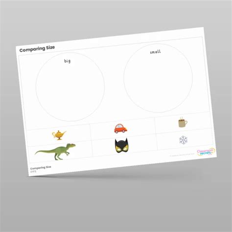 Eyfs Comparing Size Activity Resource Classroom Secrets