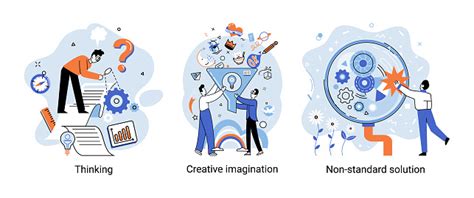 창의적 사고 사람들은 다른 정신적 사고 방식 유형 또는 모델 창조적 상상력이 풍부한 논리적 및 구조적 사고 감정에 대한 스톡 벡터 아트 및 기타 이미지 Istock