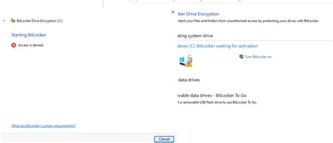 Bitlocker Access Is Denied Whilst Backing Up To Azure Ad R