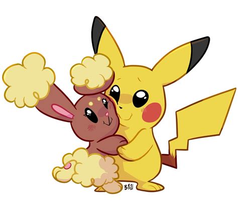 Pikachu And Buneary In Love Pikachu And Buneary In Love