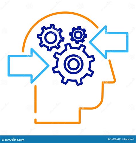 Decision Making Process Thin Line Vector Icon Stock Illustration