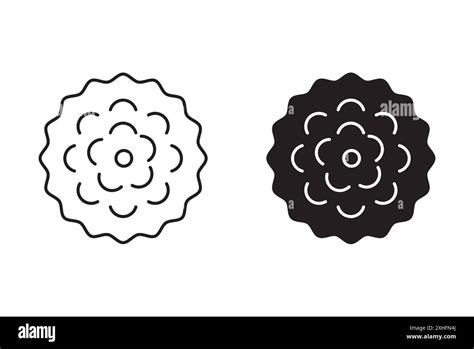 Massage Ball Icon Black Line Art Vector In Black And White Outline Set