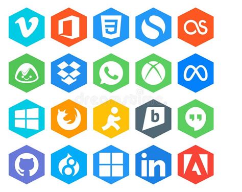 20 Social Media Icon Pack Including Hangouts Aim Whatsapp Browser