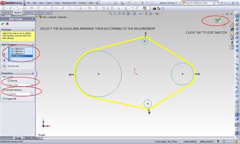 Tutorial How To Design Belt Chain Drives In Solidworks Grabcad Tutorials