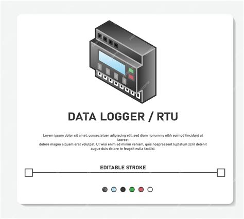 Premium Vector Wave Flow Log Talk Data Logger Rtu Simple Vector