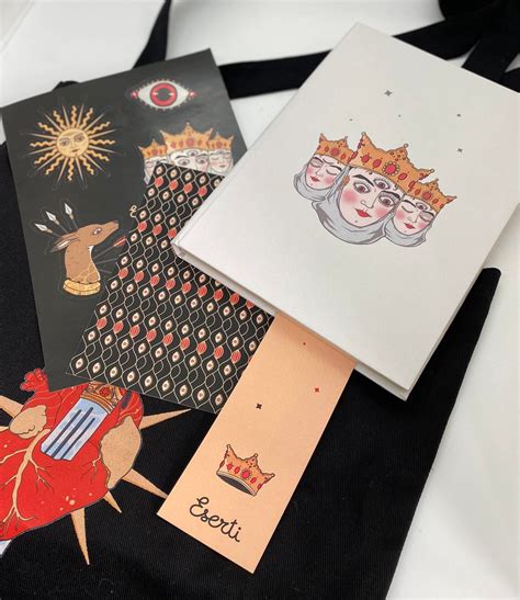 ესერთი სამაია წიგნაკი ჩანთა სანიშნი სტიკერები ფასდაკლების ბარათი Veli Store