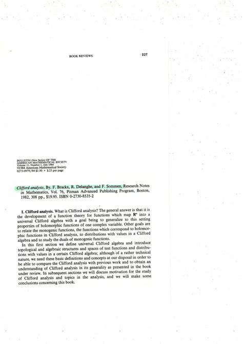 pdf clifford analysis