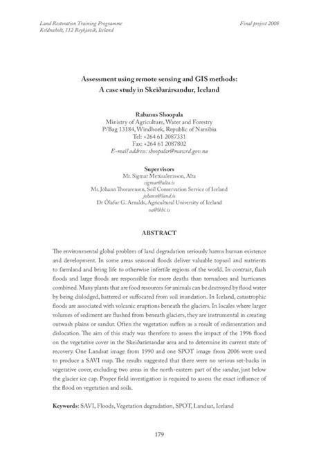 Pdf Assessment Using Remote Sensing And Gis Methods A Case Remote Sensing Is Defined By